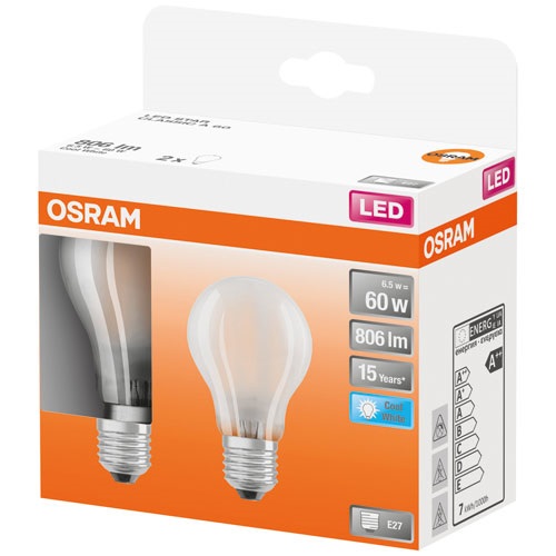OSRAM - LED std verre dépoli 7w e27 806lm 4000K frd bte 2 EUR 16,42 - PicClick FR